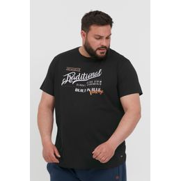 T-Shirt Blend "BHDoppler Big & Tall", Damen, Gr. 5XL, schwarz, Web, 100% Baumwolle, bedruckt, regular fit normal, Rundhals, Shirts T-Shirt, T-Shirt in gro&szlig;en Gr&ouml;&szlig;en