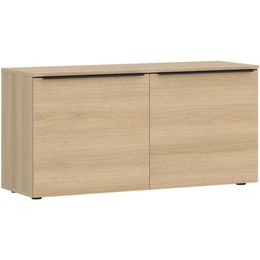 Kommode Tom Tailor HOME, light oak, B:110cm H:56cm T:42cm, Holzwerkstoff, Melamin, Spanplatte, Sideboards, Kommode, Sideboard mit 2 T&uuml;ren, Softclose,viel Stauraum mit Farbkick