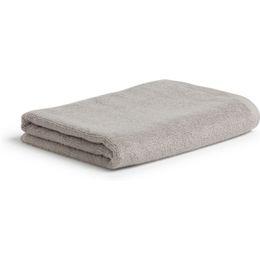 M&ouml;ve Handtuch M&Ouml;VE "Soft Silence Uni mit Pr&auml;geetikett", grau (silber grau), B:50cm L:70cm, Frottier, Walkfrottier, Handt&uuml;cher