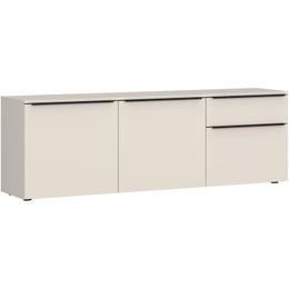 Sideboard Tom Tailor HOME, light taupe, B:165cm H:56cm T:42cm, Holzwerkstoff, Melamin, Spanplatte, Sideboards, Sideboard, Lowboard, Breite 165 cm,3 T&uuml;ren,1 Schublade, viel Stauraum