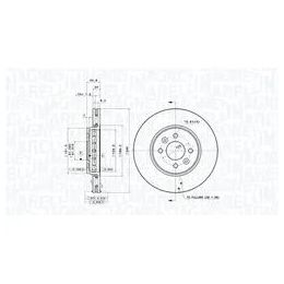 MAGNETI MARELLI Bremsscheibe 360406145601 Innenbel&uuml;ftet-Bel&uuml;ftung mit tropfenf&ouml;rmigen Fl&uuml;geln 280mm 24mm f&uuml;r RENAULT DACIA