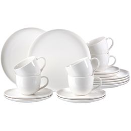 Ritzenhoff & Breker Kaffeeservice RITZENHOFF & BREKER "Geschirr-Set, Service Skagen", wei&szlig;, 18 Stk., Porzellan, Geschirr-Sets, Kaffeeservice, im Scandic Style, 18 Teile, f&uuml;r 6 Personen