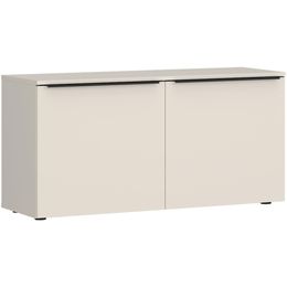 Kommode Tom Tailor HOME, light taupe, B:110cm H:56cm T:42cm, Holzwerkstoff, Melamin, Spanplatte, Sideboards, Kommode, Sideboard mit 2 T&uuml;ren, Softclose,viel Stauraum mit Farbkick