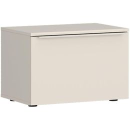 Nachtkommode Tom Tailor HOME "COLOR PUZZLE - Schublade mit farbigem Griff", light taupe, B:55cm H:38cm T:42cm, Holzwerkstoff, Melamin, Spanplatte, Sideboards, Nachttisch mit Schublade, Softclose