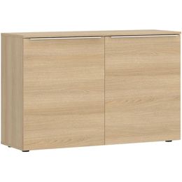 Kommode Tom Tailor HOME, light oak, B:110cm H:74cm T:42cm, Holzwerkstoff, Melamin, Spanplatte, Sideboards, Kommode, Lowboard mit Breite 110 cm, viel Stauraum mit besonderem Farbkick