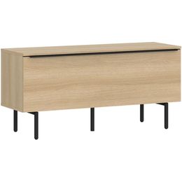 Lowboard Tom Tailor HOME, light oak, B:110cm H:59cm T:42cm, Holzwerkstoff, Melamin, Spanplatte, Sideboards, Lowboard, Lowboard mit Breite 110 cm, viel Stauraum mit besonderem Farbkick