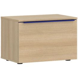 Nachtkommode Tom Tailor HOME "COLOR PUZZLE 1 Schublade mit farbigem Griff", light oak, B:55cm H:38cm T:42cm, Holzwerkstoff, Melamin, Spanplatte, Sideboards, Nachtkommode mit einer gro&szlig;en Schublade