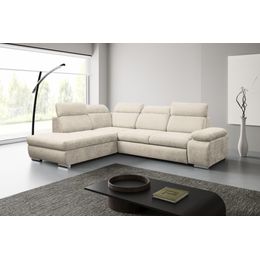 Ecksofa WERK2 "Alicante Cord, inkl. Bettfunktion & Bettkasten, Breite 280cm, L-Form", beige, B:280cm H:86cm T:230cm, Sofas, Ecksofa