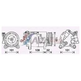 AVA QUALITY COOLING Kompressor, Klimaanlage bwak566