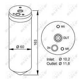 NRF Trockner, Klimaanlage 33222 f&uuml;r CHRYSLER DODGE