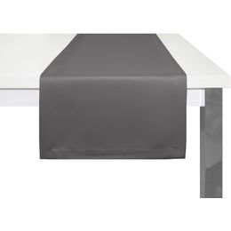 Tischl&auml;ufer WIRTH "NEWBURY" Gr. 1, grau, B:50cm L:150cm, Baumwolle, Polyester, Tischdecken