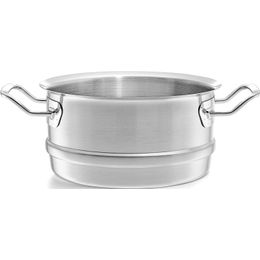 D&auml;mpfeinsatz Fissler "ORIGINAL-PROFI COLLECTION", silber (silberfarben), &Oslash;:28cm, Edelstahl 18/10, Topfeins&auml;tze, Made in Germany, aus 18/10 Edelstahl, Kaltmetallgriff