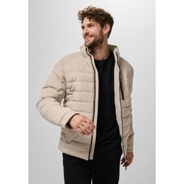 Steppjacke Street One MEN, Herren, Gr. XXL (46), beige (pure beige), Stoff, Obermaterial: 90% Nylon, 10% Elasthan; Futter: 100% Polyester; F&uuml;llung: 100% Polyester, unifarben, normal normal, hoch geschlossener Ausschnitt, normaler Saum, Jacken Steppjacke, mit Stehkragen