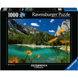 Puzzle Ravensburger "&Ouml;sterreich Collection, Gr&uuml;ner See bei Trag&ouml;&szlig;", bunt, Puzzles, KinderB:70cm H:50cm, Pappe, Made in Germany, B:70cm H:50cm