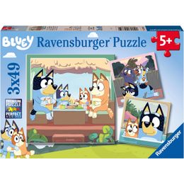 Puzzle Ravensburger "Blueys Abenteuer, 3x49", bunt, Puzzles, KinderB:21cm H:21cm, Pappe, Made in Europe, B:21cm H:21cm