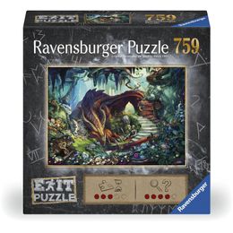 Puzzle Ravensburger "EXIT, Puzzle, In der Drachenh&ouml;hle", bunt, Puzzles, KinderB:70cm H:50cm, Pappe, Made in Germany, B:70cm H:50cm