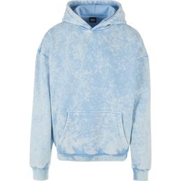 Kapuzensweatshirt Urban Classics "Urban Classics Herren Towel Washed Hoody", Herren, Gr. 4XL, balticblau, 70% Baumwolle, 30% Polyester, unifarben, Sweatshirts
