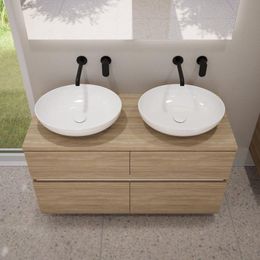 evineo ineo5 evo Unterschrank B: 120 cm mit 4 Ausz&uuml;gen, 2 ineo6 Waschtische B: 52 cm wei&szlig;,, BE0960OA+BE0965OA+2#BE0932WH,