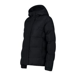 Steppjacke CMP "WOMAN JACKET FIX HOOD", Damen, Gr. 42, schwarz, Obermaterial: 100% Polyester. Futter: 100% Polyester. Wattierung: 100% Polyester, Jacken Steppjacke