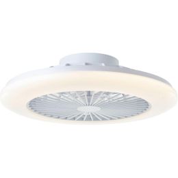Brilliant LED Deckenleuchte "Salerno", wei&szlig;, &Oslash; 48cm H: 13cm, 1 Stk., Leuchten, LED Leuchte, Ventilator, digitales RGB, 49 cm, 4700 lm, 3000-6500 K, LED Deckenleuchte