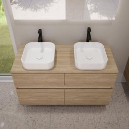 evineo ineo5 evo Unterschrank B: 120 cm mit 4 Ausz&uuml;gen, 2 ineo7 Waschtische B: 37,5 cm wei&szlig;,, BE0960OA+BE0965OA+2#BE0940WH,
