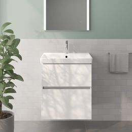 evineo ineo5 evo Unterschrank B: 58 cm, 2 Ausz&uuml;gen, mit Griffmulde, f&uuml;r Villeroy & Boch Avento; Collaro & Subway 3.0 Waschtisch,, BE0723WH,