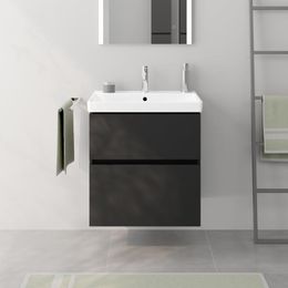evineo ineo5 evo Unterschrank B: 63 cm, 2 Ausz&uuml;gen, mit Griffmulde, f&uuml;r Villeroy & Boch Avento & Collaro Waschtisch,, BE0735BM,