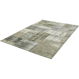 Teppich Obsession "My Gent 751", silber (silberfarben), B:80cm H:10mm L:150cm, Acryl, Baumwolle, Polyester, Teppiche, Teppich, Flachgewebe, modernes abstraktes Design