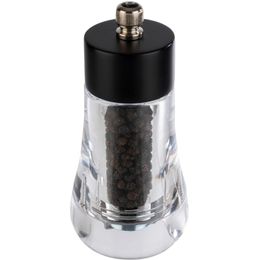 Gew&uuml;rzm&uuml;hle APS "Pfeffer, ca. 13 cm", schwarz (transparent, schwarz), B:6cm H:13cm T:6cm, K&uuml;chenm&uuml;hlen