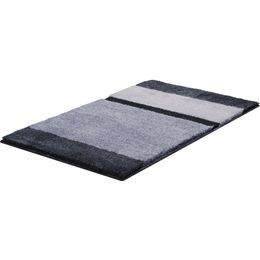 Badematte Grund "Room" Gr. 1, grau (anthrazit), H:24mm, Polyacryl, Badematten, Badematte, besonders dichter Flor, Badematte mit Streifen