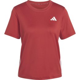 Adidas 3S T-Shirt Damen - Gr&ouml;&szlig;e XS - rot