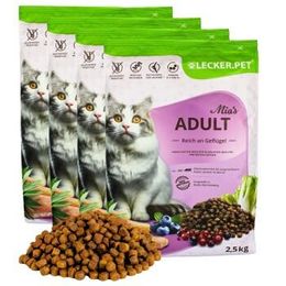 LYRA PET Lecker.Pet&reg; Mia's Adult Herzhaftes Gefl&uuml;gel Katzenfutter Trockenfutter Vollnahrung 10 kg