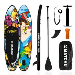 MATCHU Stand Up Paddle BustArt 320x81x15 cm - Aufblasbares Sup Board - Limited Edition