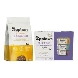 Applaws Kitten Mischf&uuml;tterungs-Set Applaws Kitten Huhn 2kg + Applaws Kitten Auswahl 6x70g