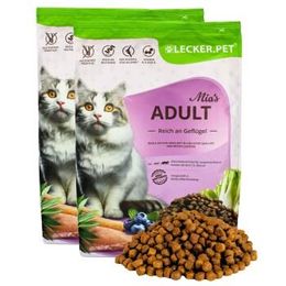 LYRA PET Lecker.Pet&reg; Mia's Adult Herzhaftes Gefl&uuml;gel Katzenfutter Trockenfutter Vollnahrung 5 kg