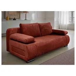 Schlafsofa Collection AB "Moritz", terrakotta, B:200cm H:85cm T:98cm, 100%Polyester, Sofas, Schlafsofa