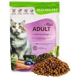 LYRA PET Lecker.Pet&reg; Mia's Adult Herzhaftes Gefl&uuml;gel Katzenfutter Trockenfutter Vollnahrung 2,5 kg
