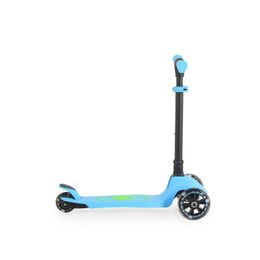 Byox Kinderroller Lamborghini 3 R&auml;der klappbar PU-R&auml;der ABEC-7 LED-R&auml;der Bremse hellblau