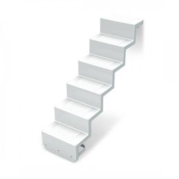 Eleganz Treppe Polyester Randbefestigung Wei&szlig;