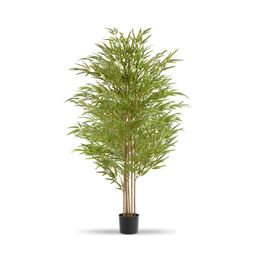 TecTake&reg; K&uuml;nstlicher Bambusbaum, verschiedene Gr&ouml;&szlig;en, viel Volumen, stabiler Kunststoff-Blumentopf