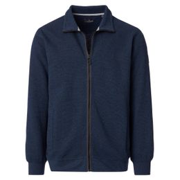 Sweatjacke Casamoda "Casamoda Sweatjacke uni", Herren, Gr. L, blau, 90% Baumwolle, 10% Polyester, Sweatjacken Sweatjacke