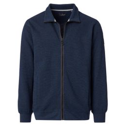 Sweatjacke Casamoda "Casamoda Sweatjacke uni", Herren, Gr. XL, blau, 90% Baumwolle, 10% Polyester, Sweatjacken Sweatjacke