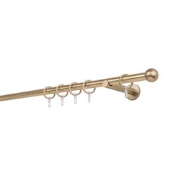 ONDECO 20mm,1-l&auml;ufig,Rohr,Wandtr&auml;ger 12cm,Endst&uuml;ck ball Farbe: Messing-Matt, Gr&ouml;&szlig;e: 230cm