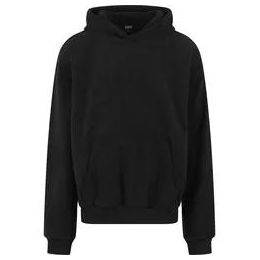 Kapuzensweatshirt Urban Classics "Urban Classics Jacquard Velvet Oversized Hoody", Herren, Gr. L, schwarz, 100% Polyester, unifarben, Sweatshirts
