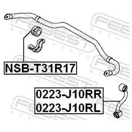 FEBEST Stange/Strebe, Stabilisator 0223j10rr Hinterachse rechts f&uuml;r NISSAN RENAULT SAMSUNG