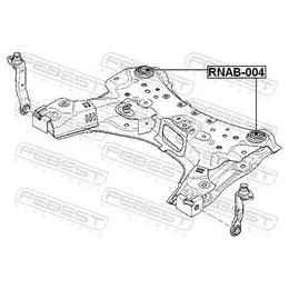 FEBEST Lagerung, Achsk&ouml;rper rnab004 vorne f&uuml;r RENAULT SAMSUNG