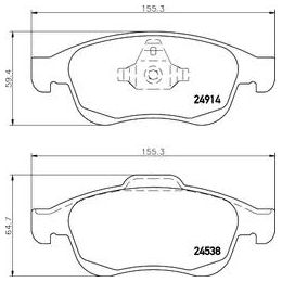 DON Bremsbelagsatz, Scheibenbremse pcp1061 f&uuml;r NISSAN RENAULT MITSUBISHI SAMSUNG