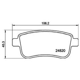 DON Bremsbelagsatz, Scheibenbremse pcp1231 f&uuml;r RENAULT SAMSUNG