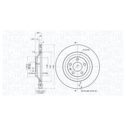 MAGNETI MARELLI Bremsscheibe 360406002201 Innenbel&uuml;ftet-Bel&uuml;ftung mit tropfenf&ouml;rmigen Fl&uuml;geln 330mm 22mm f&uuml;r AUDI AUDI (FAW)