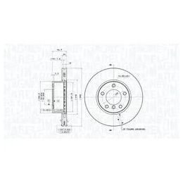 MAGNETI MARELLI Bremsscheibe 360406128201 Innenbel&uuml;ftet-Bel&uuml;ftung mit tropfenf&ouml;rmigen Fl&uuml;geln 300mm 24mm f&uuml;r BMW